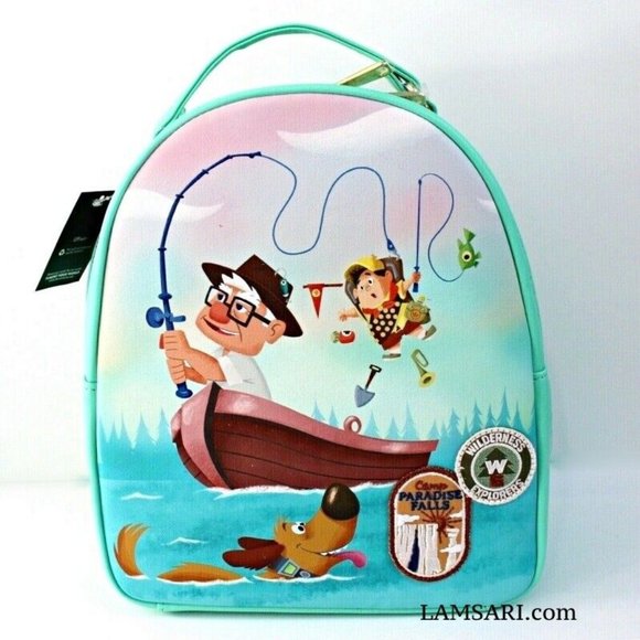Disney | Bags | Disney Pixar Up Carl Russel Fishing Mini Backpack ...
